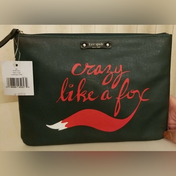 kate spade | Bags | Kate Spade Crazy Like A Fox Large Zip Pouch | Poshmark